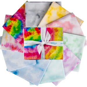 RILEY BLAKE DESIGNS Fat Quarter PRECUTS TIE DYE, Assorted