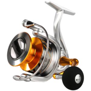 seaknight rapid ii saltwater spinning reel, 4.7:1,6.2:1 high speed, max drag 33lbs, smooth fresh and saltwater fishing reel