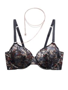 savage x fenty, women's, cold-hearted snake unlined lace demi bra, venomous vixen snake lace, 38ddd