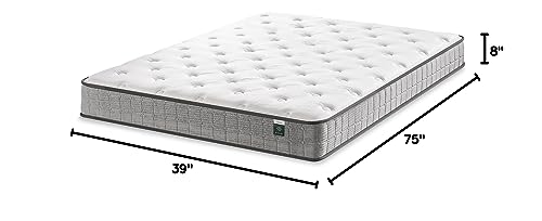 ZINUS 8 Inch Comfort Support Cooling Gel Hybrid Mattress, Twin, Tight Top Innerspring Mattress, Motion Isolating Pocket Springs, Mattress in A Box