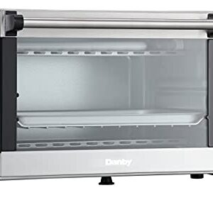 Danby DBTO0412BBSS 0.4 cu ft/12L 4 Slice Countertop Toaster Oven in Stainless Steel Toast, Bake, Broil, Keep Warm functions