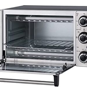 Danby DBTO0412BBSS 0.4 cu ft/12L 4 Slice Countertop Toaster Oven in Stainless Steel Toast, Bake, Broil, Keep Warm functions