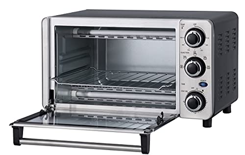 Danby DBTO0412BBSS 0.4 cu ft/12L 4 Slice Countertop Toaster Oven in Stainless Steel Toast, Bake, Broil, Keep Warm functions