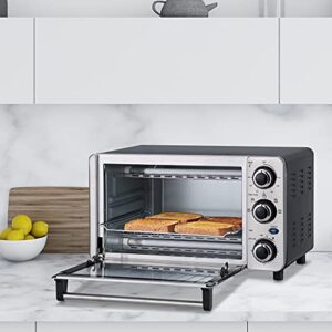 Danby DBTO0412BBSS 0.4 cu ft/12L 4 Slice Countertop Toaster Oven in Stainless Steel Toast, Bake, Broil, Keep Warm functions