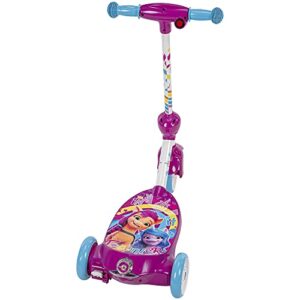 Huffy 6V My Little Pony Toddler Scooter For Kids Ages 2-4, Bubble Machine Scooter, 3 Wheel Balance Design, 2MPH Speed Button, Simple Wall Charger, Bubble Solution and Charger Included