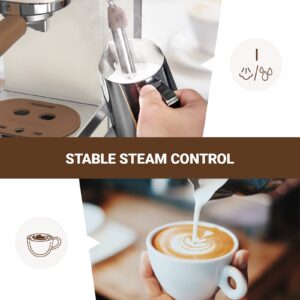 Laekerrt Espresso Machine, 20 Bar Espresso Maker CMEP01 with Milk Frother Steam Wand, Home Expresso Coffee Machine for Latte and Cappuccino, Pear White, Stainless Steel, Gift for Women Wife or Mom