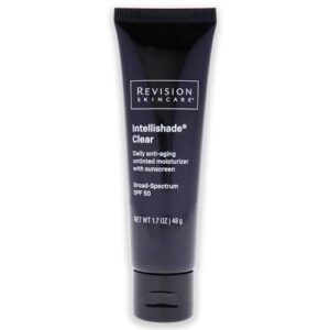 Revision Skincare Intellishade Clear, Anti Aging Daily Moisturizer with SPF 50, Untinted and Oil Free, with Peptides and Hyaluronic Acid, 1.7 Ounces