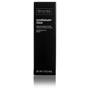 Revision Skincare Intellishade Clear, Anti Aging Daily Moisturizer with SPF 50, Untinted and Oil Free, with Peptides and Hyaluronic Acid, 1.7 Ounces