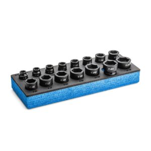 capri tools stubby impact socket set (3/8" drive/metric set)