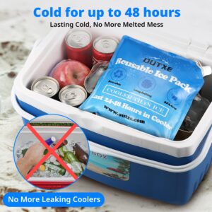 OUTXE Ice Pack for Cooler 4 -Pack Long Lasting Reusable Cold Freezer Packs for Coolers & Cooler Backpack