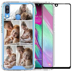 samsung galaxy a40 5.9 inch personalized case,custom phone case for samsung galaxy a40 5.9 inch,customized hard pc+tpu bumper protective cover case(clear layout 5 pictures)