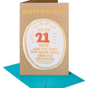 American Greetings 21st Birthday Card (Serious Decisions)