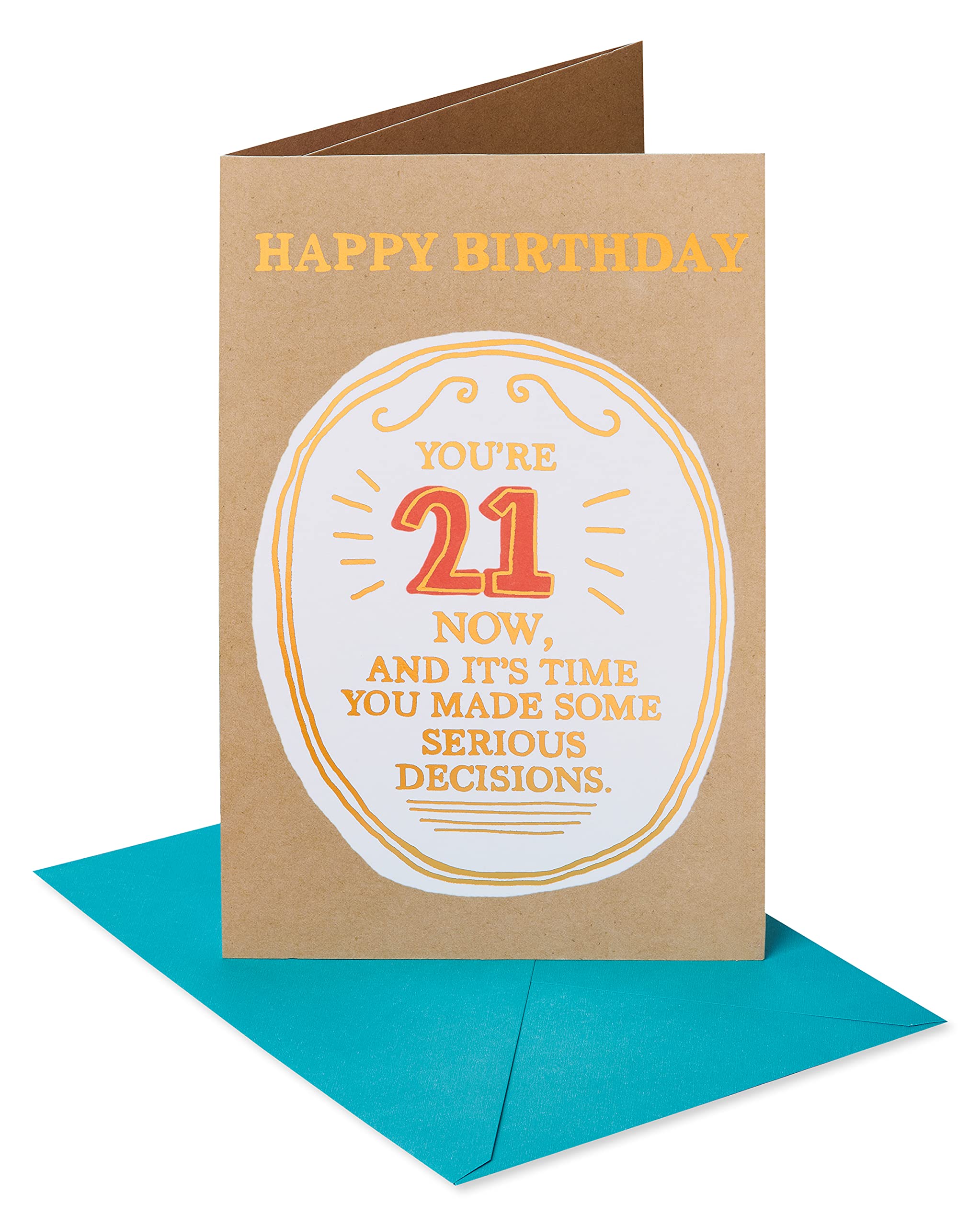 American Greetings 21st Birthday Card (Serious Decisions)