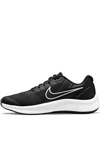 NIKE girl's Running Shoes, Black Grey Dark Smoke Grey Dark Smoke, 38.5 EU