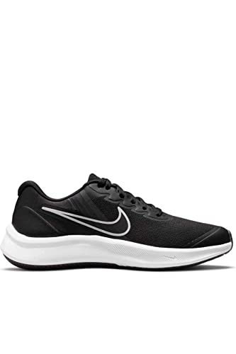 NIKE girl's Running Shoes, Black Grey Dark Smoke Grey Dark Smoke, 38.5 EU