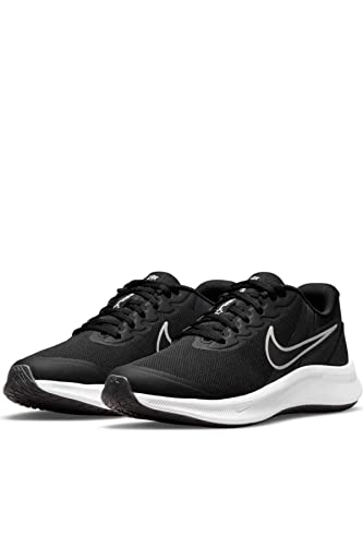 NIKE girl's Running Shoes, Black Grey Dark Smoke Grey Dark Smoke, 38.5 EU