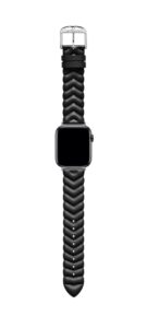 ted baker black chevron leather strap for apple watch® (model: bks38f110b0)