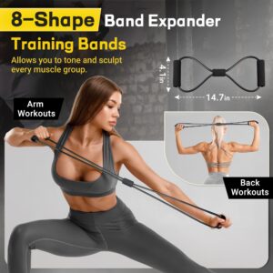 Resistance Bands, Workout Bands, Exercise Bands for Men and Women, Exercise Bands with Door Anchor, Physical Therapy, Shape Body, Resistance Band Set