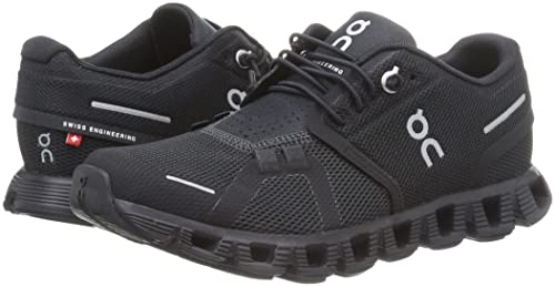 On Women's Cloud 5 Sneakers, All Black, 10