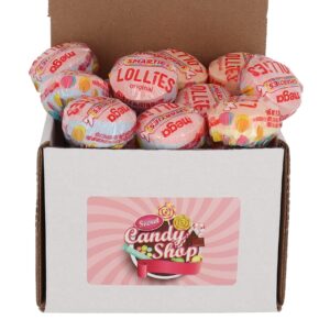 secret candy shop smarties mega lollies lollipops bulk in box, 1lb (individually wrapped)