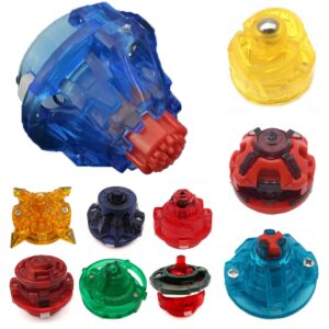 10 pieces bey tips burst gyro toy battling tops burst accessories compatible with beyblade burst gt/god/choz series, diy refit gyro base, spinning top toys parts