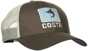 costa del mar marlin waves trucker hat, charcoal, one size us