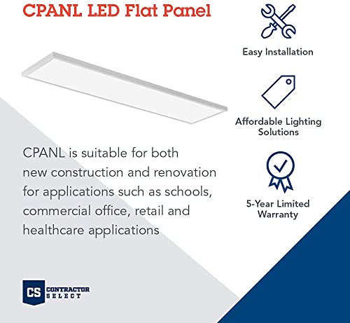 Lithonia Lighting CPANL 1X4 40LM SWW7 120 TD DCMK 1 Ft. x 4 Ft. LL CPANL LED Flat Panel with 4000 Lumens and 3500 to 5000K Switchable CCT with Direct Ceiling Mount Bracket