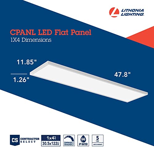 Lithonia Lighting CPANL 1X4 40LM SWW7 120 TD DCMK 1 Ft. x 4 Ft. LL CPANL LED Flat Panel with 4000 Lumens and 3500 to 5000K Switchable CCT with Direct Ceiling Mount Bracket