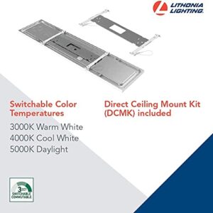 Lithonia Lighting CPANL 1X4 40LM SWW7 120 TD DCMK 1 Ft. x 4 Ft. LL CPANL LED Flat Panel with 4000 Lumens and 3500 to 5000K Switchable CCT with Direct Ceiling Mount Bracket