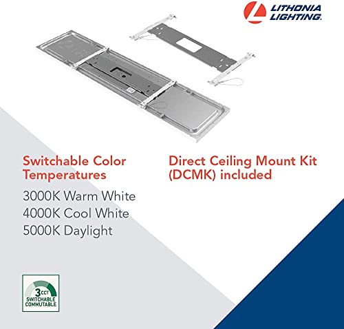 Lithonia Lighting CPANL 1X4 40LM SWW7 120 TD DCMK 1 Ft. x 4 Ft. LL CPANL LED Flat Panel with 4000 Lumens and 3500 to 5000K Switchable CCT with Direct Ceiling Mount Bracket