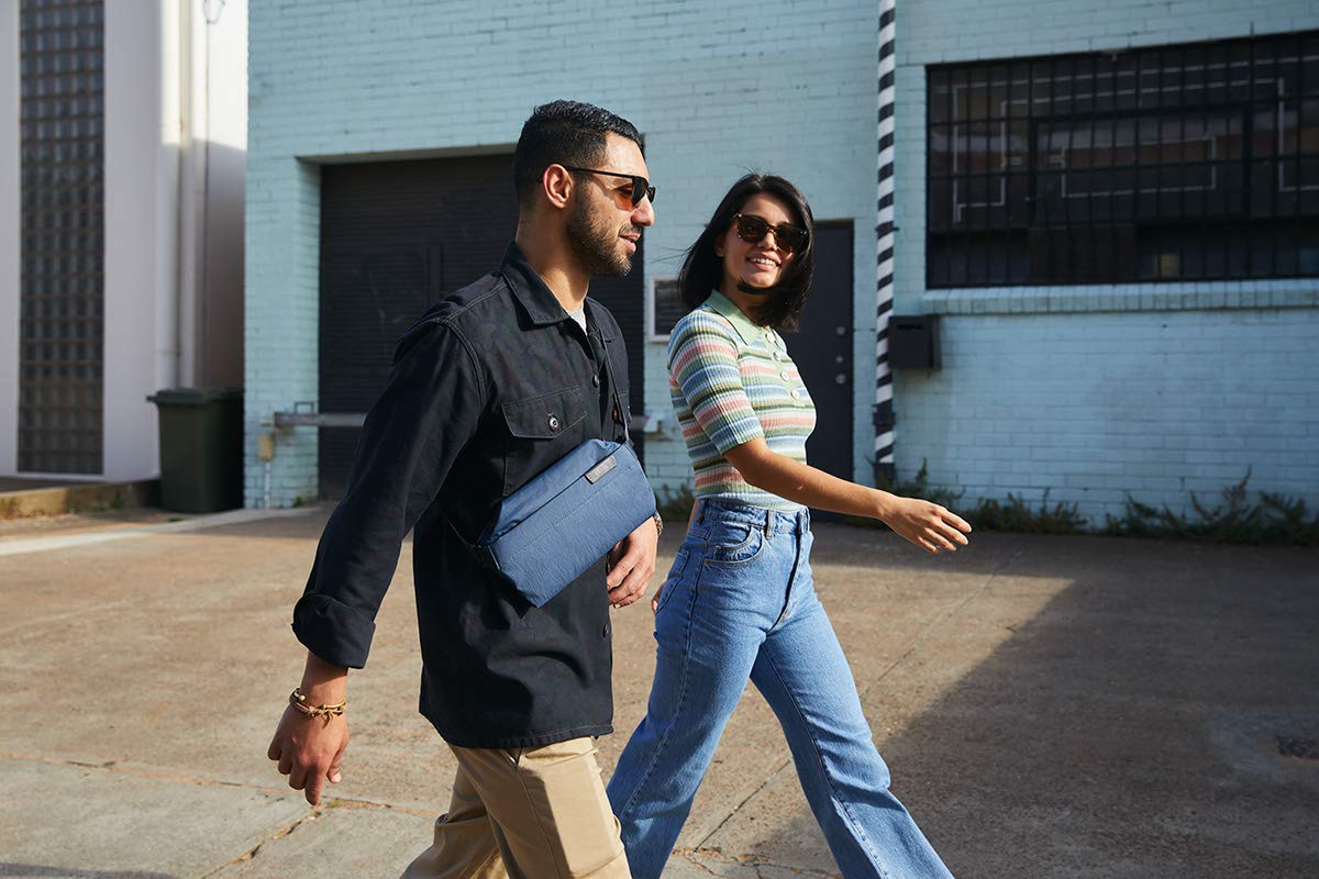 Bellroy Mini Sling Slim Shoulder Bag for Men and Women, Lightweight, Water Resistant, Multiple Organisation Compartments - Bronze