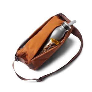 Bellroy Mini Sling Slim Shoulder Bag for Men and Women, Lightweight, Water Resistant, Multiple Organisation Compartments - Bronze