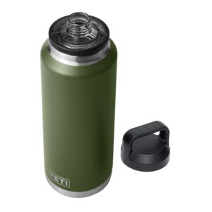 yeti rambler 46 oz bottle retired color, vacuum insulated, stainless steel with chug cap, highlands olive