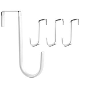 flowraliki over the door hook, 4 pack door hooks for hanging clothes, towels, coats, and more