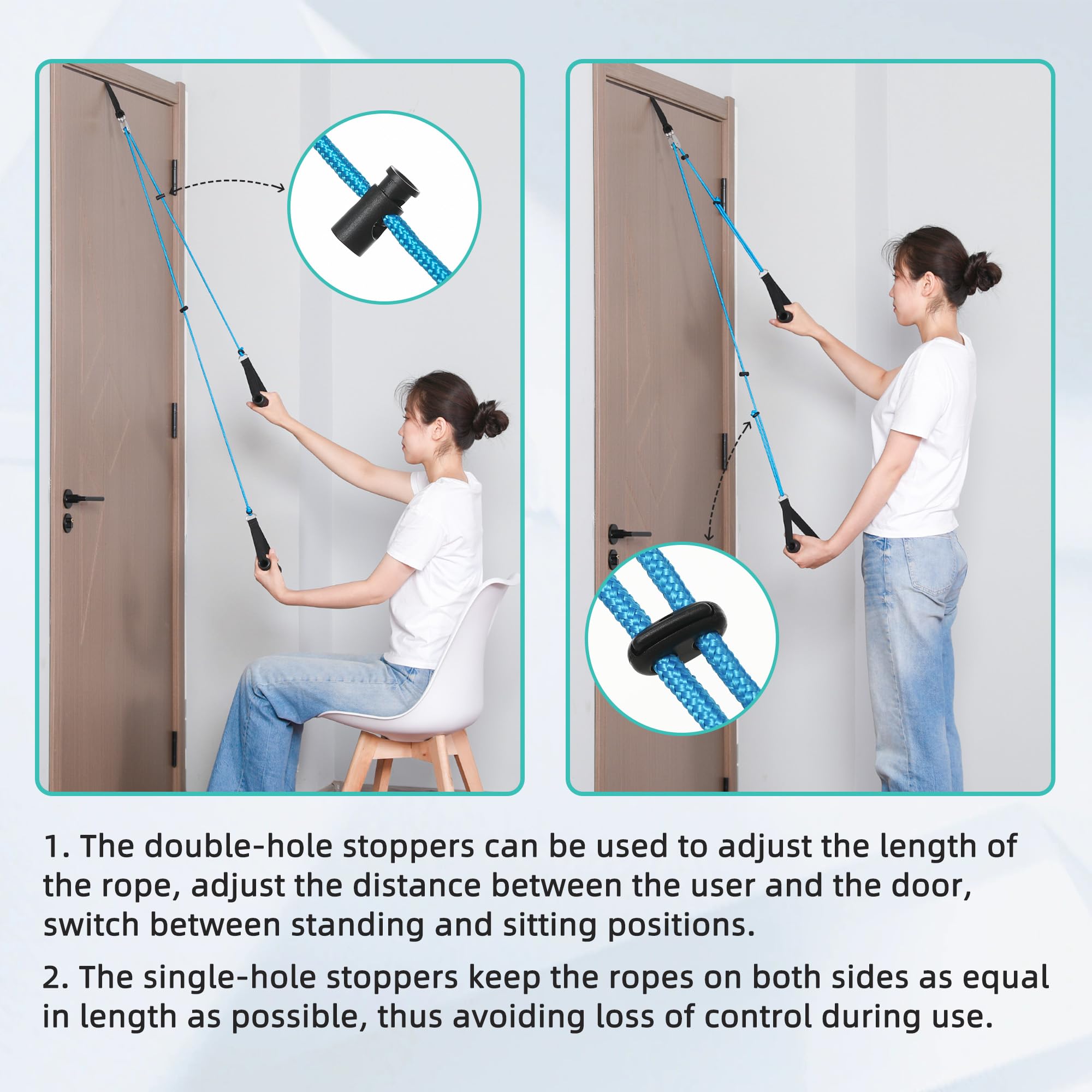 Fanwer Shoulder Pulley - Multi-Use Pulleys for Shoulder Rehab Over Door - Arm Rehabilitation Assisting Exercise Equipment for Rotator Cuff Recovery, Improve Flexibility Stretching, Range of Motion