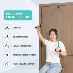 Fanwer Shoulder Pulley - Multi-Use Pulleys for Shoulder Rehab Over Door - Arm Rehabilitation Assisting Exercise Equipment for Rotator Cuff Recovery, Improve Flexibility Stretching, Range of Motion