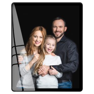 bluesun 11x14 picture frame black, real glass frame, can be horizontal and vertical, matted for wall and tabletop decor