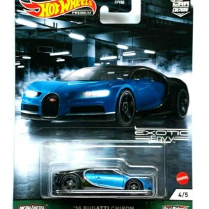 Hot Wheels Premium Car Culture Exotic Envy #4/5 '16 Bugatti Chiron (Blue/Black)