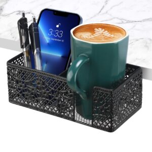 aurynns desk organizer clip on desk cup holder pencil holder for desk storage beverages phone holder desk organizer and accessories office school home