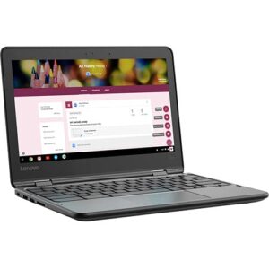 Lenovo Chromebook 300e (2nd Gen) 11.6-inch HD Touchscreen 32GB eMMC 1.1GHz Celeron N4020 (4GB RAM, SD Card Reader, Black) 81MB001DUS