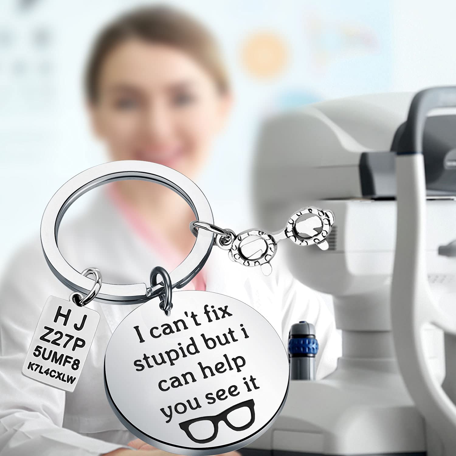 FAADBUK Funny Optometrist Gift Ophthalmologist Gift Eye Doctor Gift I Can't Fix Stupid But I Can Help You See It Optician Gift (Help You See It)