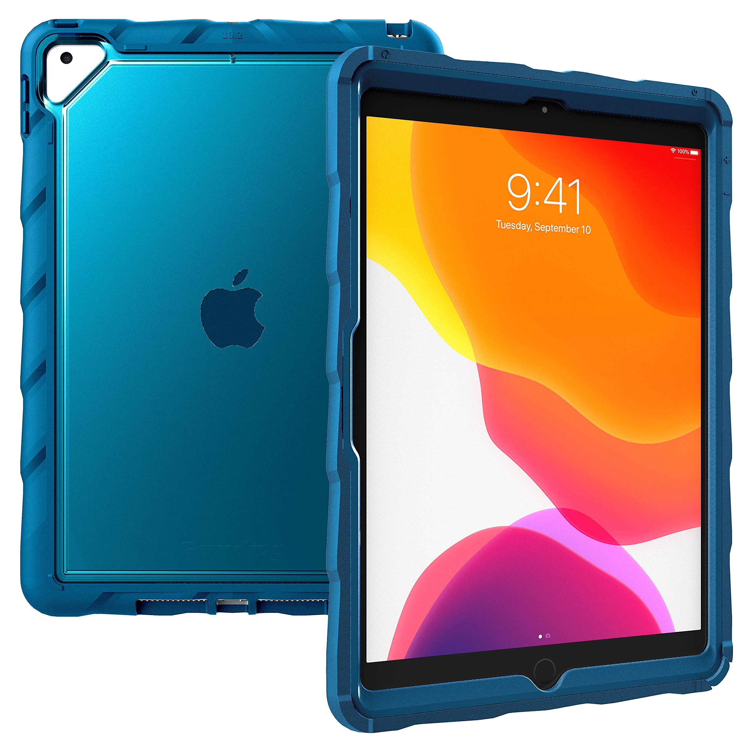 Gumdrop DropTech Clear Case Fits Apple iPad 9th | 8th | 7th Gen (10.2-inch) Designed for K-12 Students Teachers & Classrooms–Drop Tested Rugged Shockproof Bumpers for Reliable Device Protection – Teal