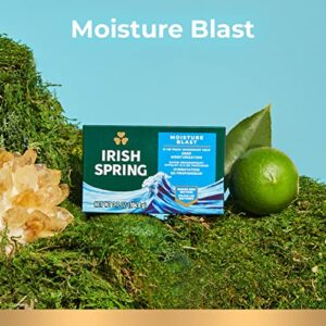 Irish Spring Bar Soap for Men, Moisture Blast, 3.7 Oz, 24 Pack