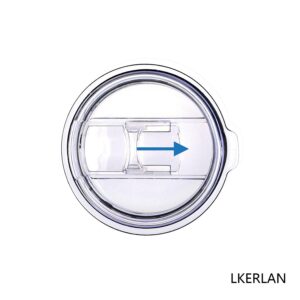 LKERLAN Slide Lid Compatible with Yeti Rambler Tumbler - 2 Pack - Splash Proof - Ideal for Straws - Perfect Replacement… (Upgrade)