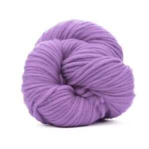 revolution fibers | premium super bulky merino yarn | 100-grams of 100% wool yarn chunky weight, thick wool yarn for knitting, crochet, baby blanket, dyed, felting, weaving, lavender purple