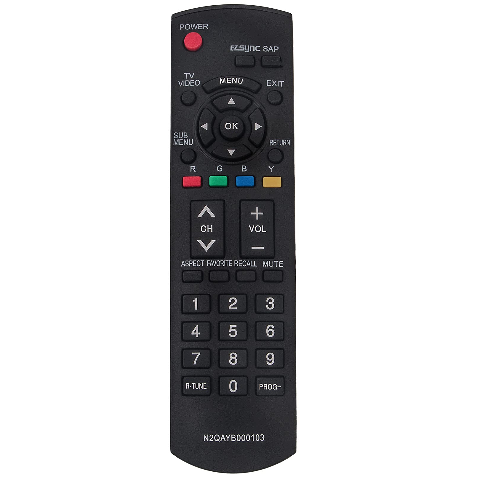 N2QAYB000103 Replacement Remote Control Work for Panasonic TV TC26LE70 TC32LE70 TH42PE7U TH-42PE7U TH42PX75U TH-42PX75U TH42PX75UP TH-42PX75UP TH50PX75U TH-50PX75U TH58PE75U TH-58PE75U