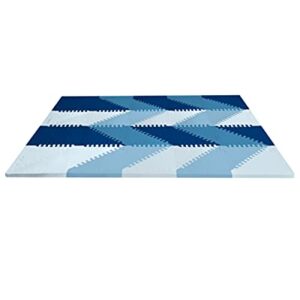 Skip Hop Baby Play Mat, Interlocking Foam Floor Tiles, 70" x 56", Playspot, Blue Ombre