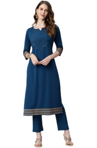 janasya kurta set for women teal