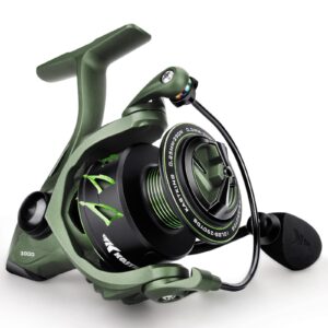 kastking spartacus ii spinning reel, ipx5 waterproof rating,size 4000,stryker green