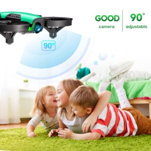 Loolinn | Drones for Kids with Camera - Mini Drone, Remote Control Quadcopter UAV with 90° Adjustable Camera, Security Guards, FPV Real Time Transmission Photos and Videos (Gift Idea)